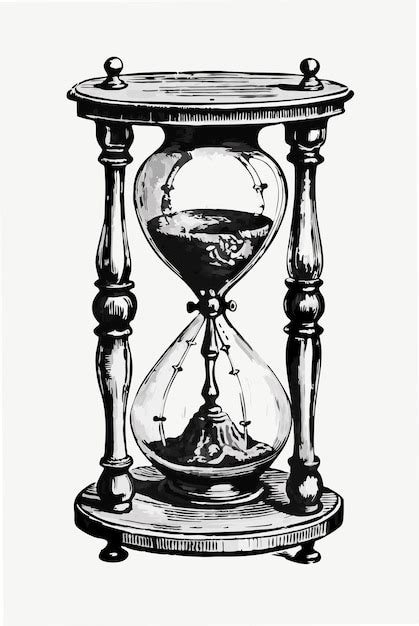 Antique Egg Timer Drawing Premium Ai Generated Image
