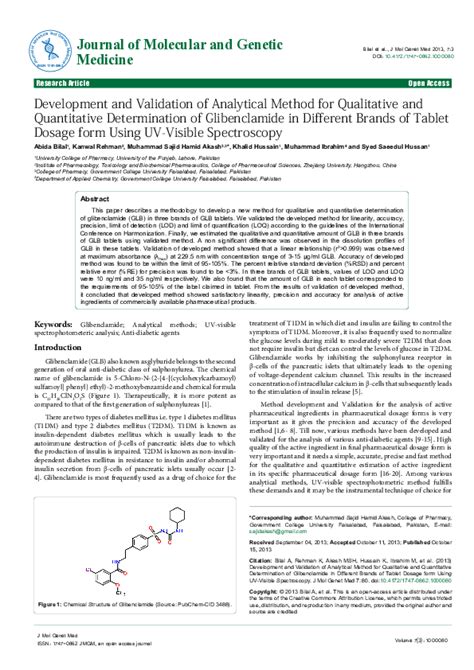Pdf Development And Validation Of Analytical Method For Qualitative And Quantitative