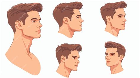 Ángulos De La Cara De Un Hombre Joven Imagen De Perfil De Cabeza Humana