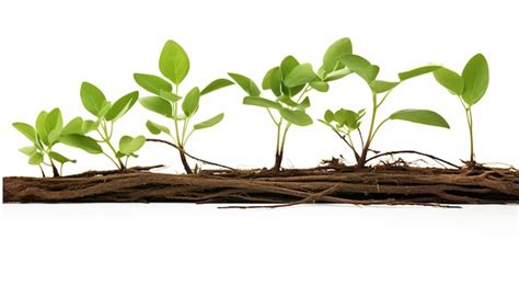 Premium Ai Image Leaf Stem And Root Elevation Side View