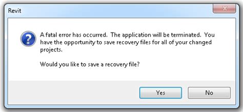 Revit Displays Fatal Error Message Opening A Project Revit Products Autodesk Knowledge