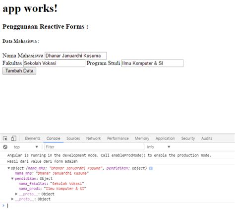 Angular 4 Menggunakan Forms Tutorial Angular 4 By Dhanar J Kusuma Belajar Angular 4 Medium