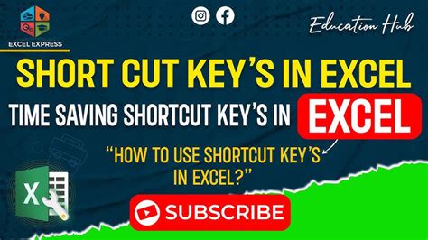 Excel Keyboard Shortcuts Explained In Urduhindi Youtube