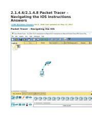 Navigating The IOS Instructions Answers CCNA Questions Answers Docx Packet