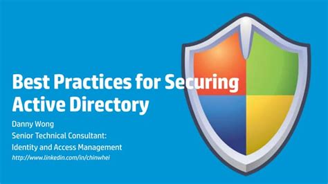 Best Practices For Securing Active Directory V20 Pptx