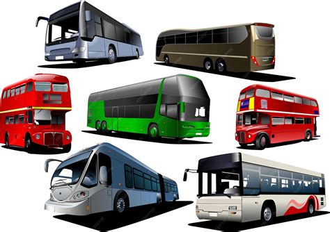 Premium Vector Seven Types Of Bus Vector Illustration