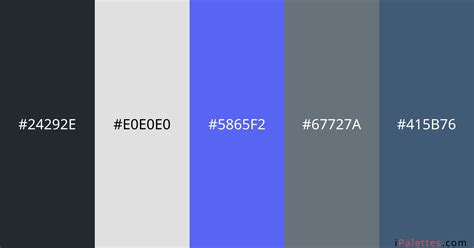Github Color Palette And Colors 24292e E0e0e0 5865f2 67727a 415b76 Ipalettes