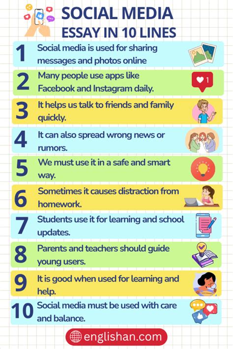 Social Media Essay 10 Lines 250 Words And 500 Words