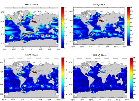 Spatial Distribution Of Rms Errors Of The Ssh Fields With Respect To