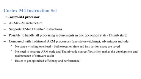 arm cortex m4 programmer model pptx operating systems computer software and applications