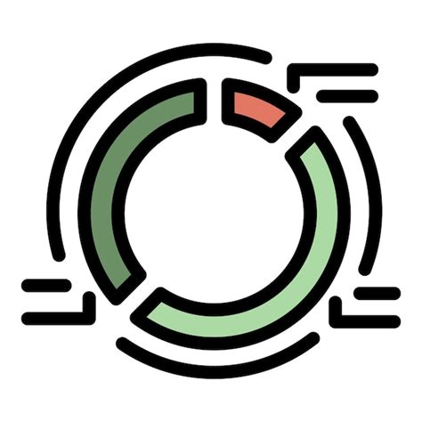 Premium Vector Pie Chart Advertising Icon Outline Pie Chart Advertising Vector Icon Color Flat