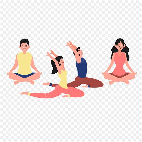 귀여운 일러스트 평촉 간략하다 요가 명상 인물 소재 명상 클립 아트 귀여운 캐릭터 편평한 특성 Png 일러스트 및 Psd 이미지 무료 다운로드 Pngtree