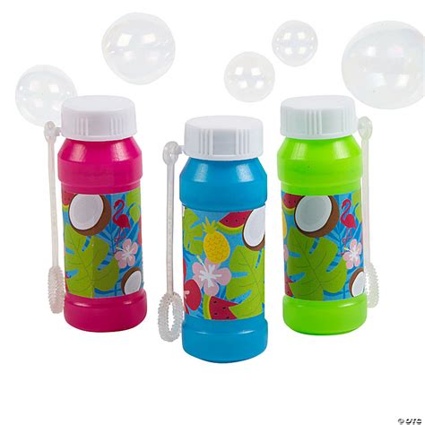 Tropical Bubble Bottles 12 Pc Oriental Trading