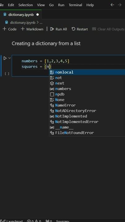 creating a dictionary from a list using dictionary comprehension