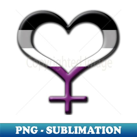 Heart Shaped Asexual Pride Female Gender Symbol Trendy Sub Inspire