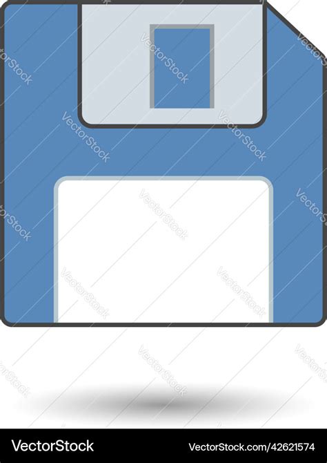 Data Concept Symbol Floppy Disk Icon Royalty Free Vector