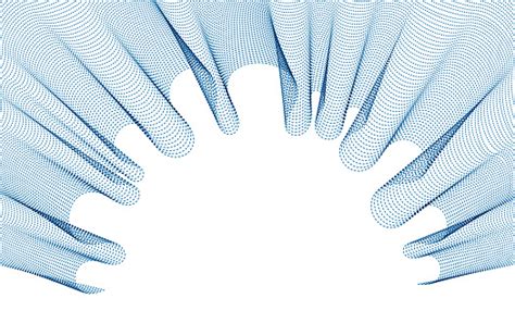 흐르는 입자 프레임 부드러운 곡선 모양 선 입자 배열 흐름의 물결과 벡터 추상적인 배경 3d 모양 도트 혼합 메쉬 미래 기술 유용한 국경 3차원 형태에 대한 스톡 벡터 아트