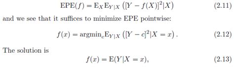 Machine Learning Expected Prediction Error Pointwise Minimization Cross Validated
