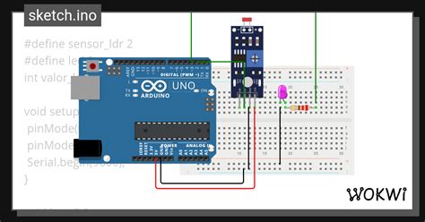 sensor ldr analogico wokwi esp32 stm32 arduino simulator