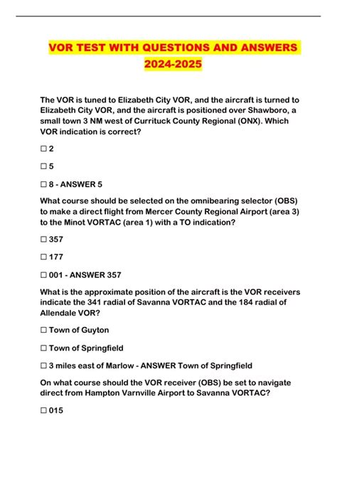 Vor Test With Questions And Answers Vor Stuvia Us