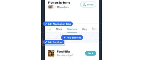branded app by wix showing or hiding sections on different mobile