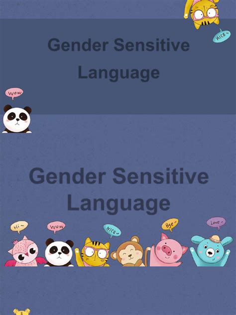 Gender Sensitive Language Pdf