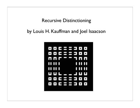 Pdf Recursive Distinguishing