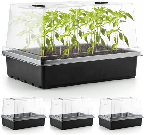 12 Pack Seed Starter Trays With 5 Tall Humidity Domes