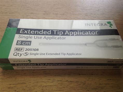 New Integra 205108 Single Use Extended Tip Applicator 8cm 5box X