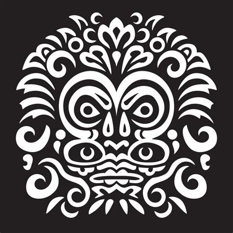Ethnic Embellishments Vector Icon Featuring Vibrant Dayak Pattern