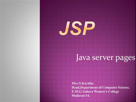 the java server page in java concept pptx