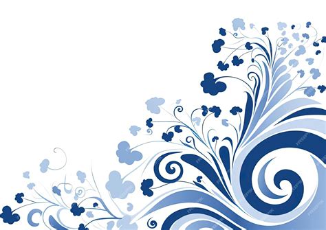 Royal Blue Swirl Design