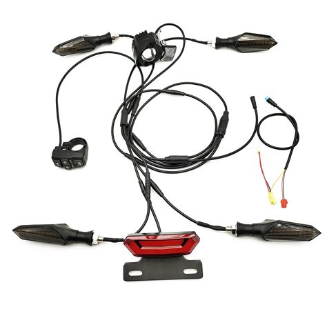 Diy 사용자 정의 버전 전기 자전거 24v 36v 48v 헤드 라이트 전면 후면 방향 지시등 브레이크 라이트 Ebike