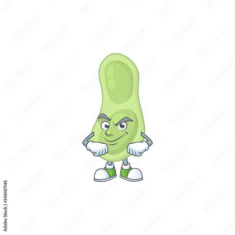 Staphylococcus Pneumoniae Mascot Design Style With Grinning Face Stock Vector Adobe Stock