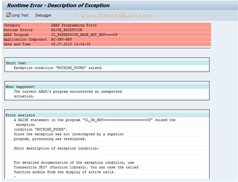 ICL BRF EX SAP Tcode Definition Of BRF Expressions