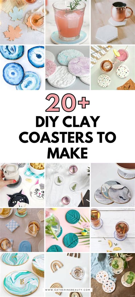 Diy Clay Coasters To Make — Gathering Beauty Diy Clay Polymer Clay Crafts Diy Clay Crafts