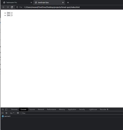 Github Damon Hansentimed Quiz