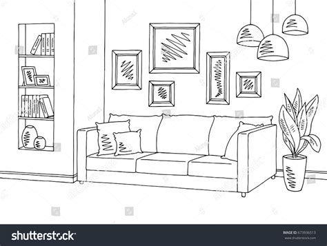 Basic Living Room Drawing