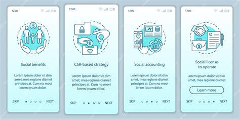 Premium Vector Csr Onboarding Mobile App Page Screen Vector Template
