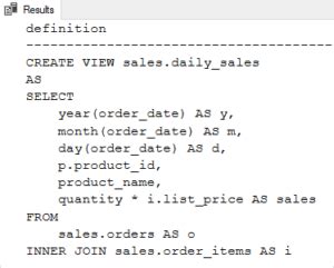 How To Get Information About A View In SQL Server