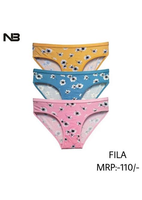 Lycra Cotton Basic Fila Women Panty Set Floral Print At Piece In