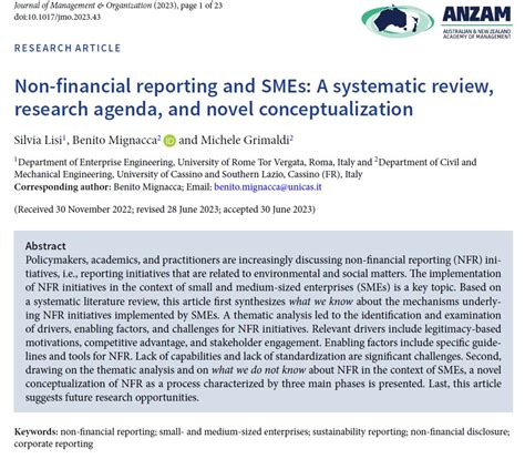 Michele Grimaldi On Linkedin Our Last Paper On Non Financial Reporting