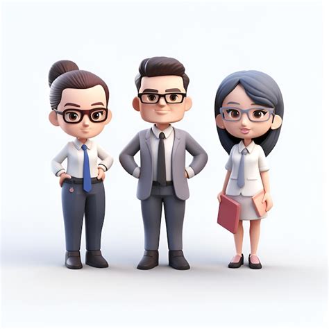 Premium Ai Image Isometric Business Team