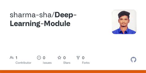 Github Sharma Sha Deep Learning Module