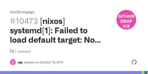 [nixos] systemd[1] failed to load default target no such file or
