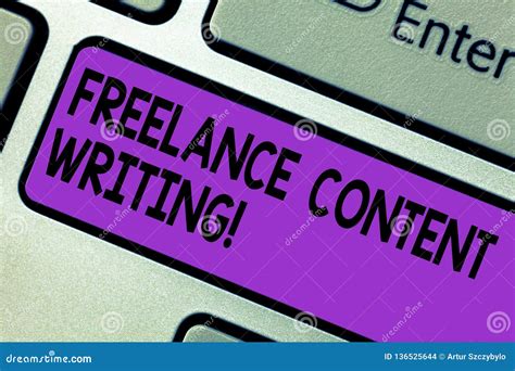 Conceptual Hand Writing Showing Freelance Content Writing Business