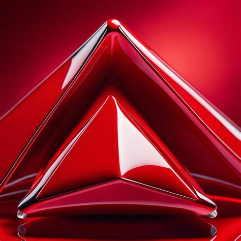 Premium Ai Image Red Triangle Shaped Abstract Background