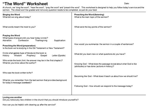 Sermon Notes Template Sample Design Layout Templates