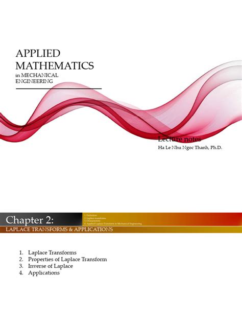 lecture notes 2 laplace transform and applied pdf laplace transform