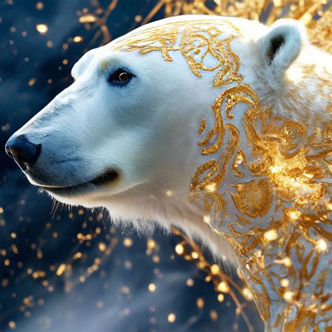 A Trip To The Arctic On Polar Bears Golden Zentangle Patterns On The